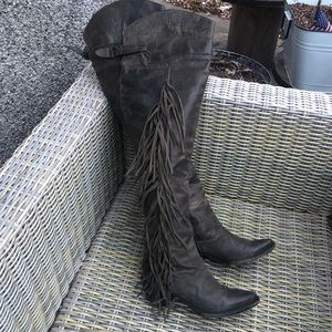 Ash | Shoes | Ash Fringe Boots 38 8 Thigh Butch Otk Cowboy Boots | Poshmark